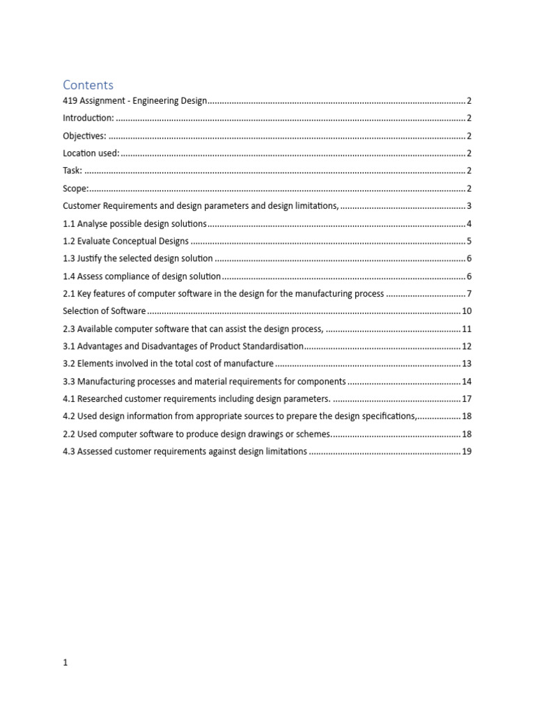 419 Engineering Design Assignment | PDF | Computer Aided Design | 3 D Printing
