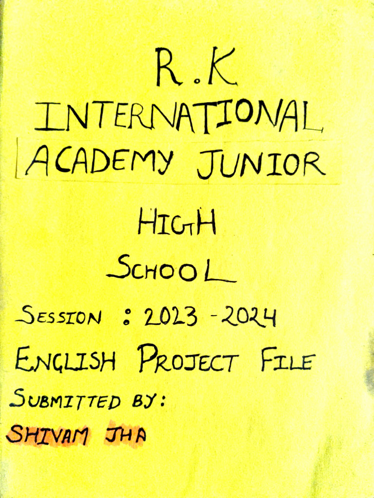 Sample Project File 10th (25-25) | PDF