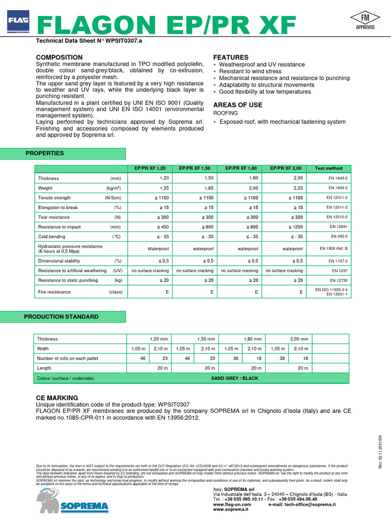 TDS - WPSIT0307.a.EN - FLAGON EP-PR XF | PDF | Materials | Building Engineering