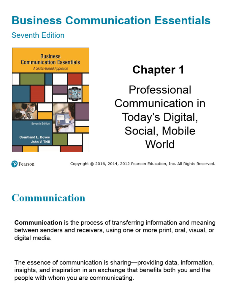 Chapter1 - First Part | PDF | Communication | Nonverbal Communication