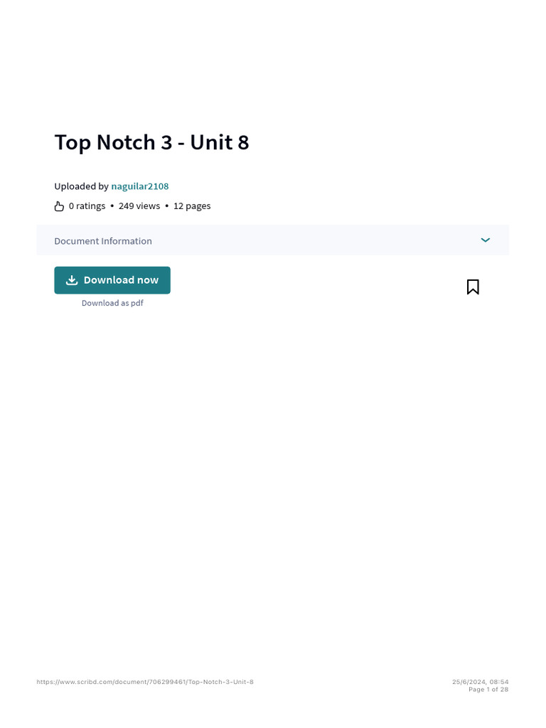 Top Notch 3 - Unit 8 - PDF | PDF | Scribd