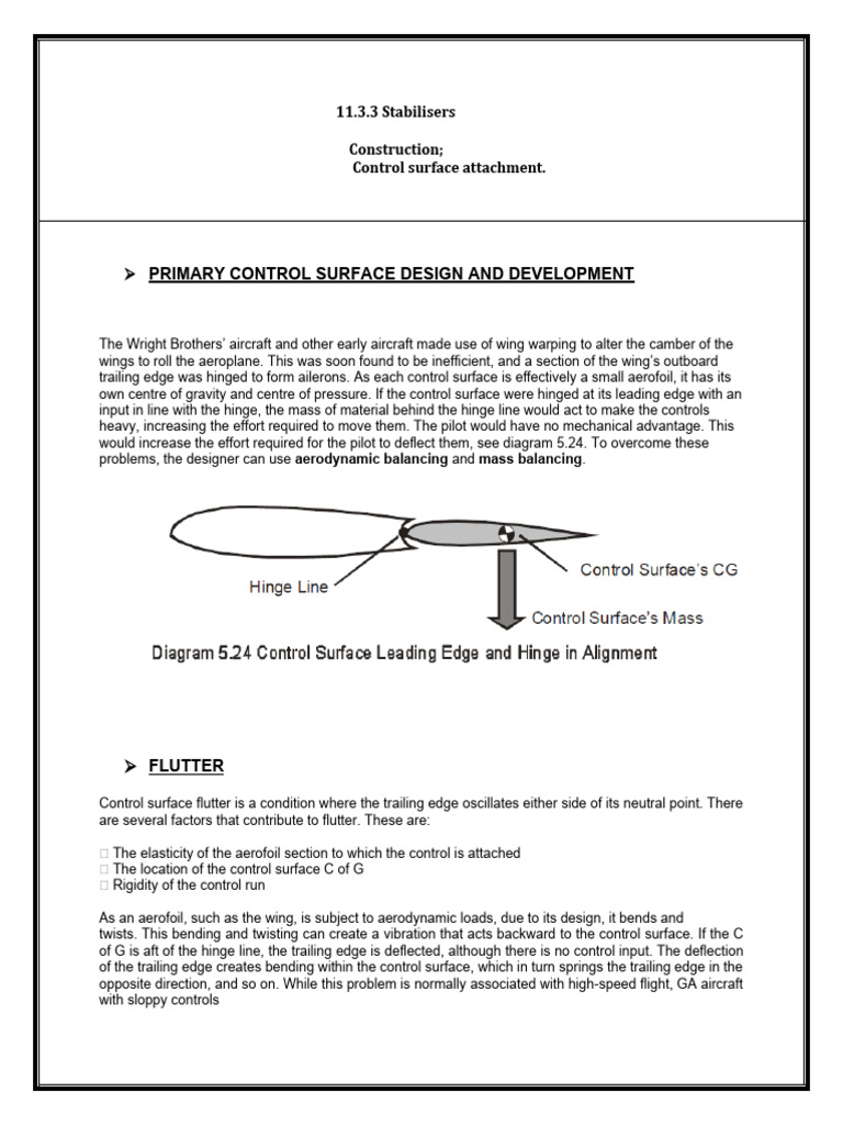 Primary Control Surface Design and Development | PDF | Flight Control ...