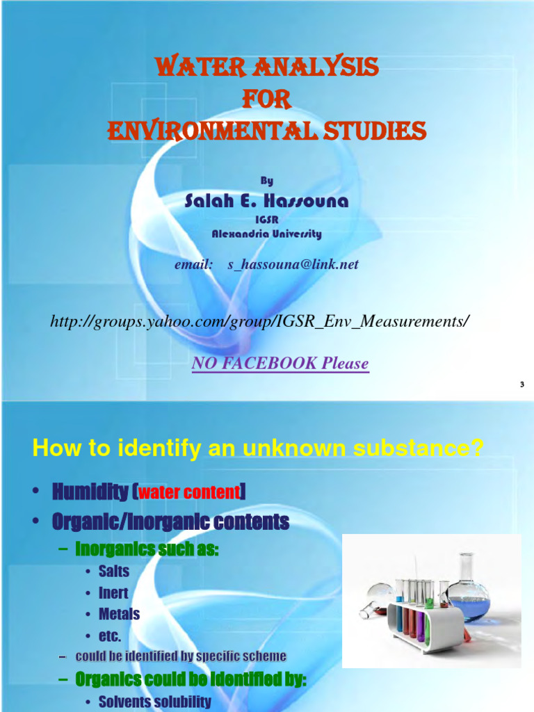 Water Analysis For Environmental Studies | PDF | Nitrate | Nitrite