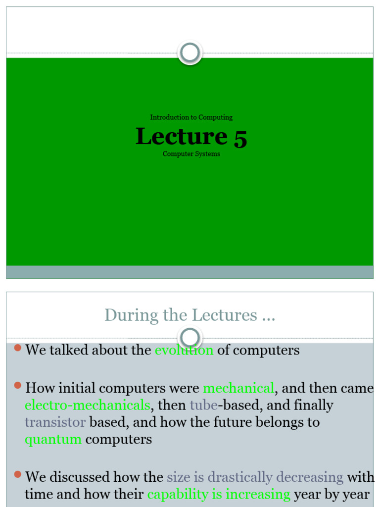 Lecture 05 Computer Systems Pdf Computer Data Storage Inputoutput 5385