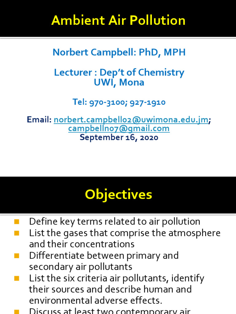 Ambient Air Pollution 2020 | PDF | Particulates | N Ox