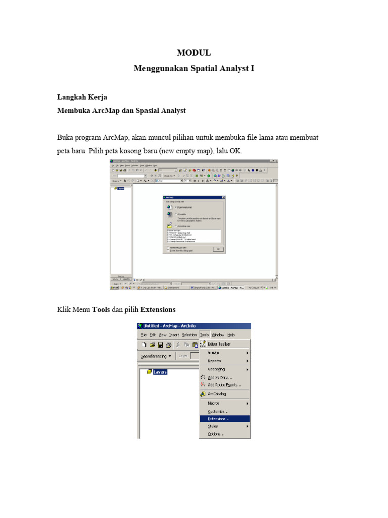 Panduan Menggunakan Spatial Analyst di ArcMap | PDF | Komputer