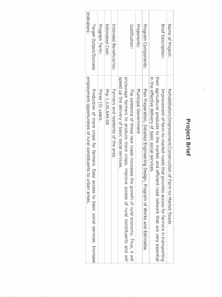 FMR Project Brief | PDF