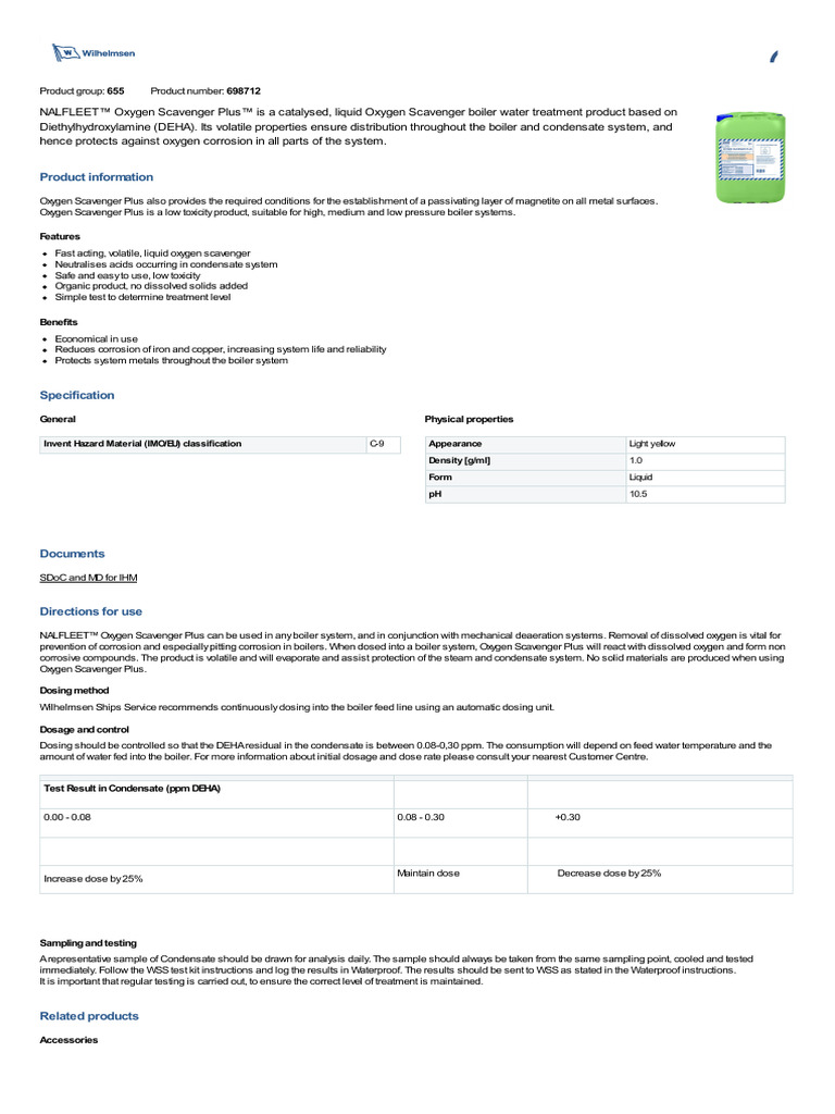 Oxygen Scavenger Plus 25 LTR | PDF | Corrosion | Oxygen