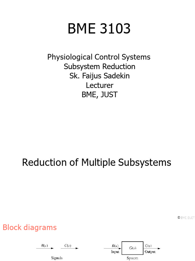Subsystem Reduction | PDF | Electrical Engineering | Computer Engineering