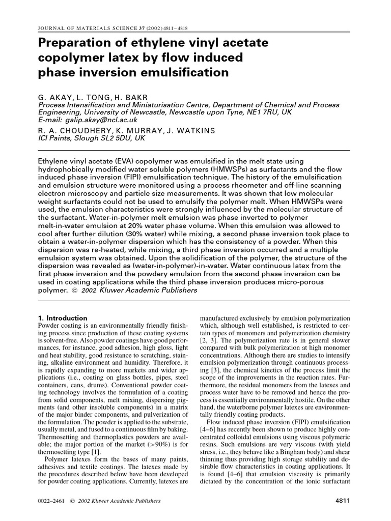 A:1020878600815 | PDF | Emulsion | Scanning Electron Microscope