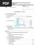 Format Laporan Triwulan K3L P2K3 Ke Disnaker Setempat | PDF