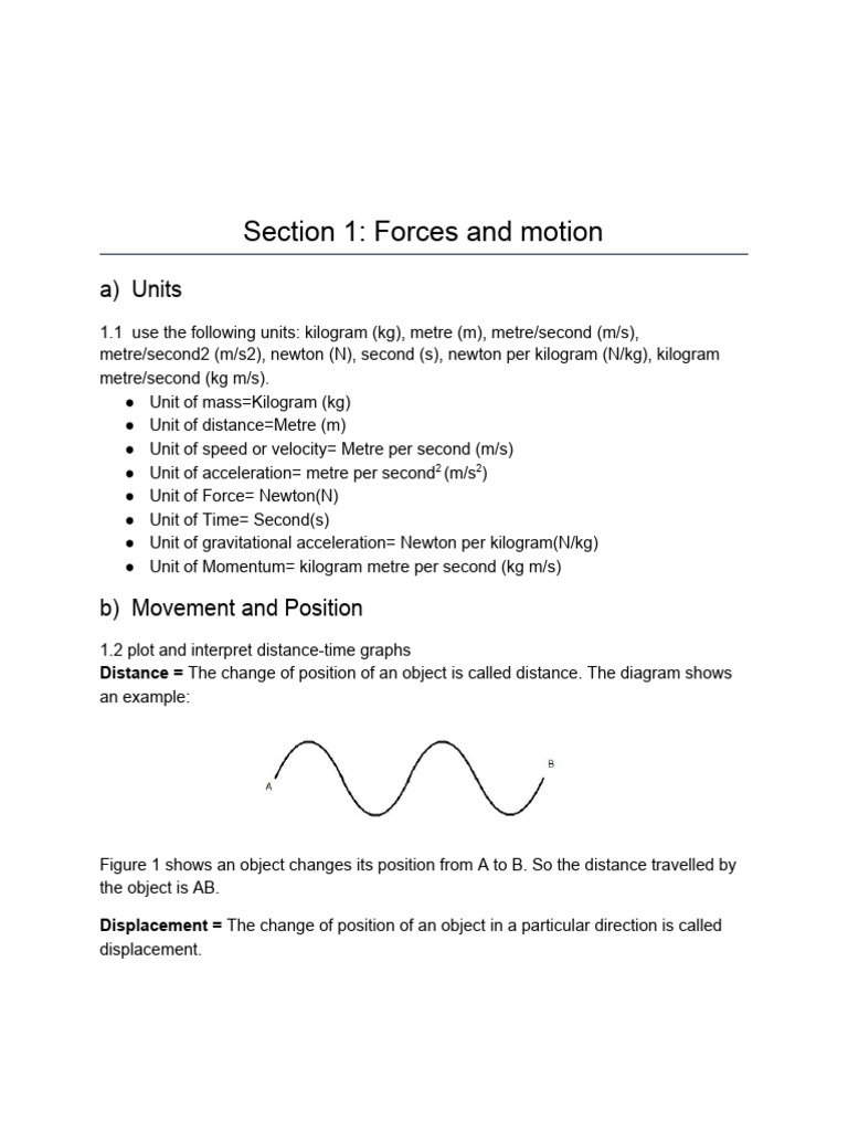 Edexcel IGCSE Physics Revision Note1 | PDF | Force | Friction