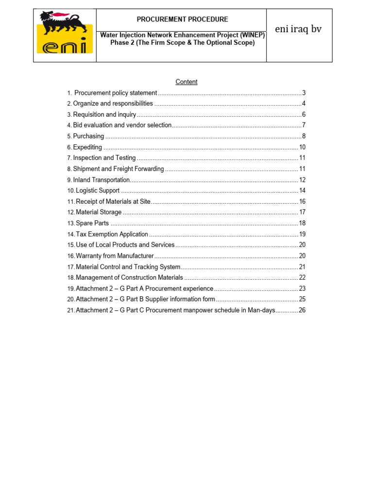 Procurement Procedure | PDF | Cargo | Specification (Technical Standard)