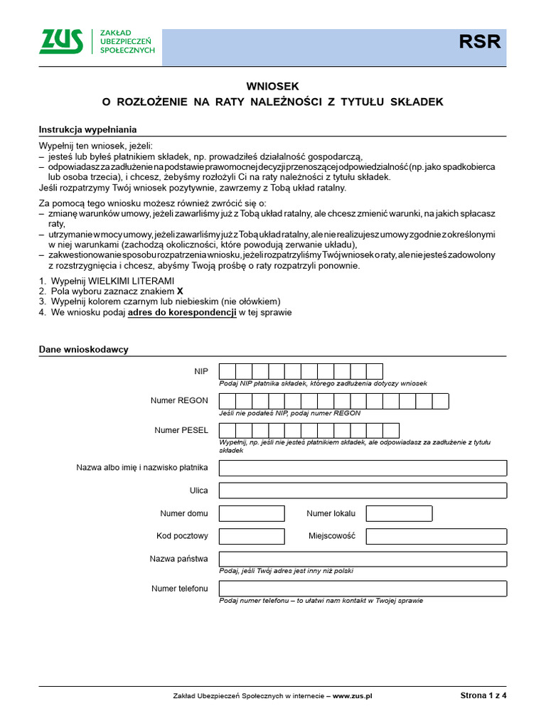 RSR Edytowalny | PDF