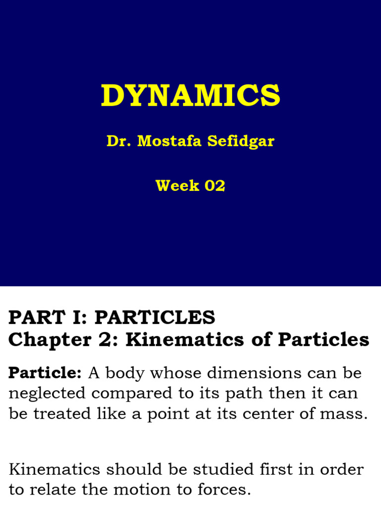 Week02-Dynamics | Download Free PDF | Kinematics | Acceleration