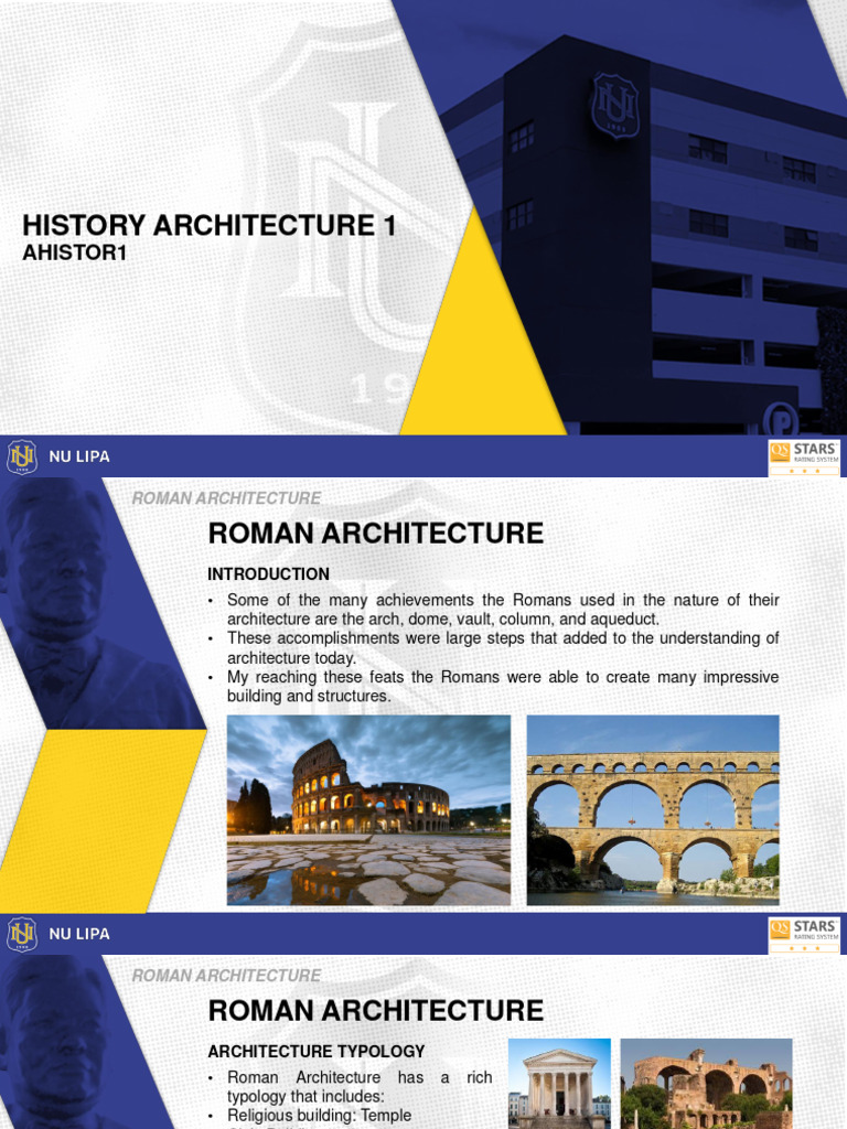 Roman Architecture | PDF | Vault (Architecture) | Roman Empire