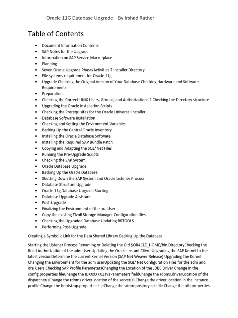 Oracle Upgrade Pdf Oracle Database Computer File