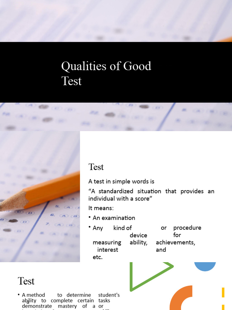Qualities of Good Test | PDF | Usability | Validity (Statistics)