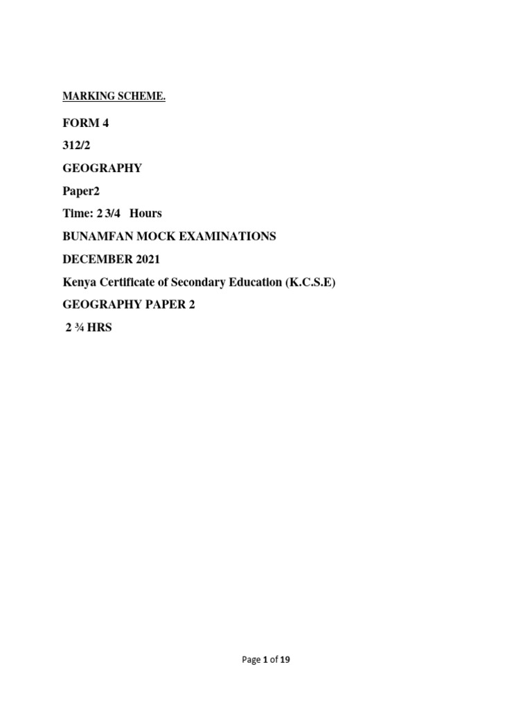 Geography Paper 2 Answers Model20012023004 | PDF | Agriculture | Energy ...
