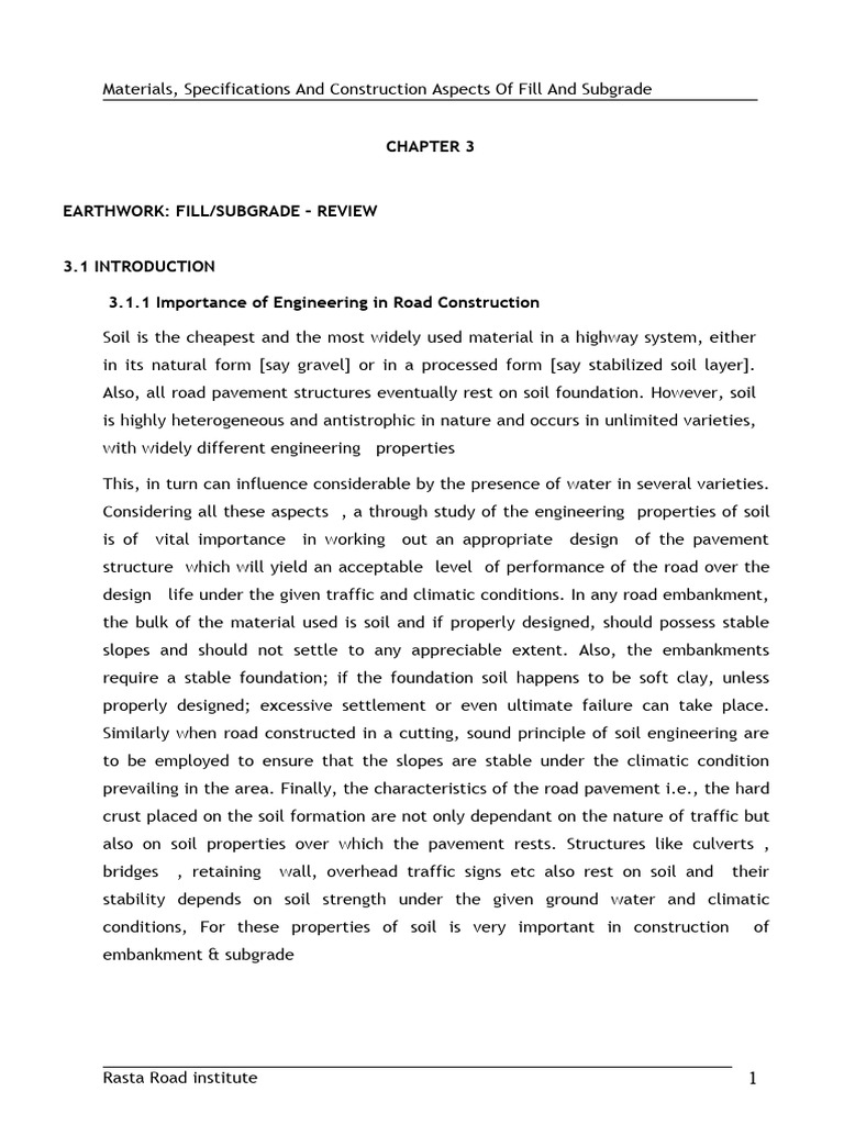 Subgrade New | PDF | Road | Soil