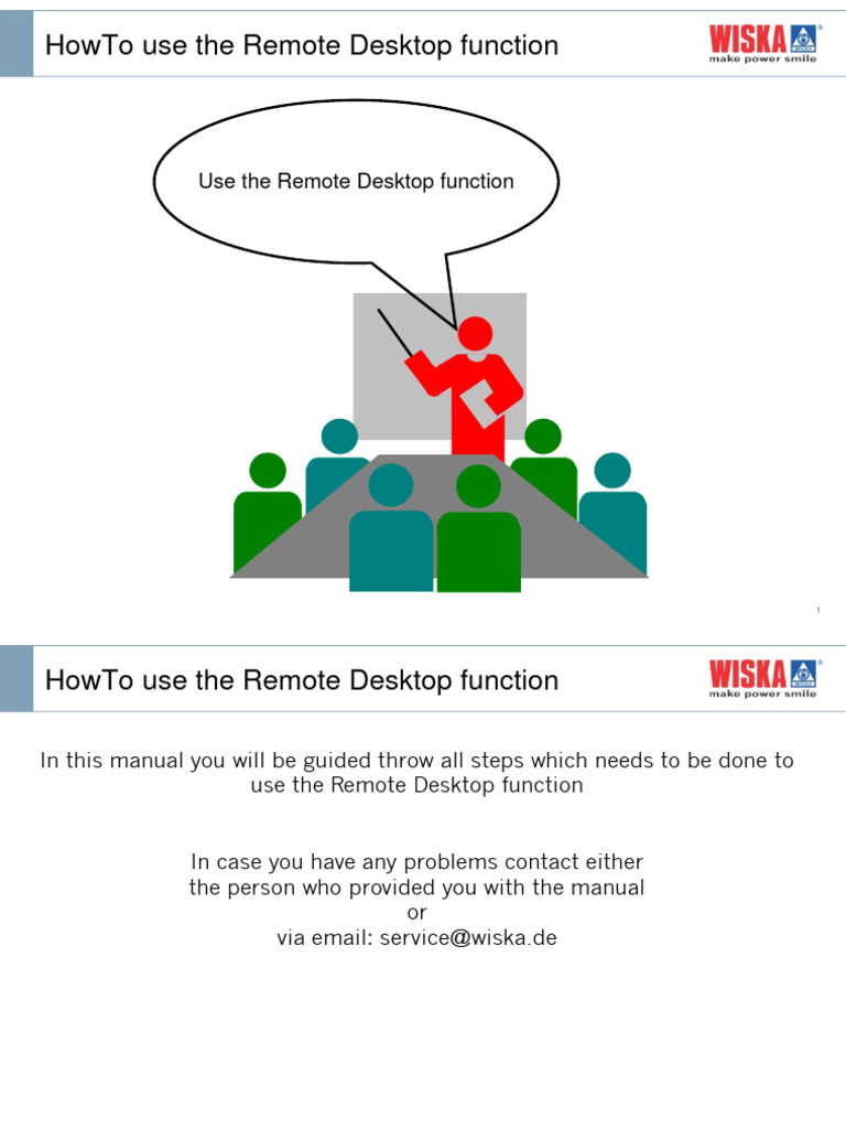 HowTo use the Remote Desktop function CMS3 WIN10 | PDF | Remote Desktop Services | Desktop Computer