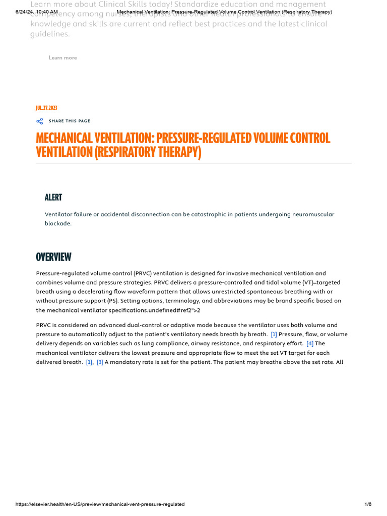 Mechanical Ventilation - Pressure-Regulated Volume Control Ventilation ...