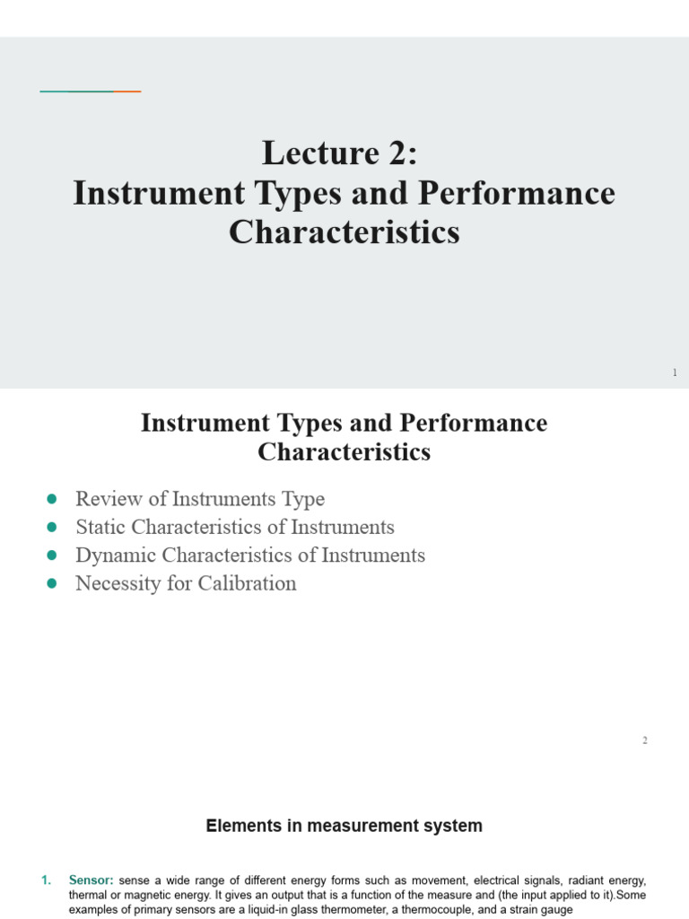Lecture 2 (1) | PDF | Accuracy And Precision | Instrumentation