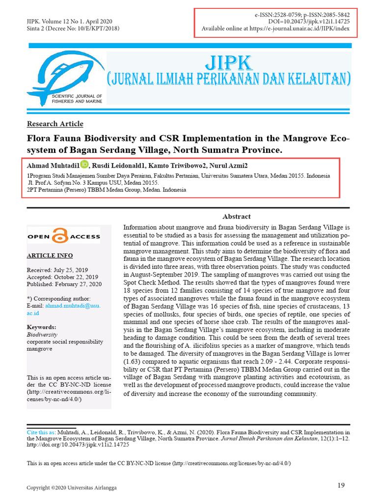 Comdev 2020 Jurnal Kehati | PDF | Mangrove | Biodiversity
