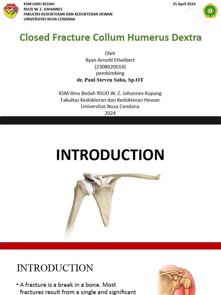 Pediatric Humerus Fracture Case | PDF | Medical Specialties | Causes Of ...