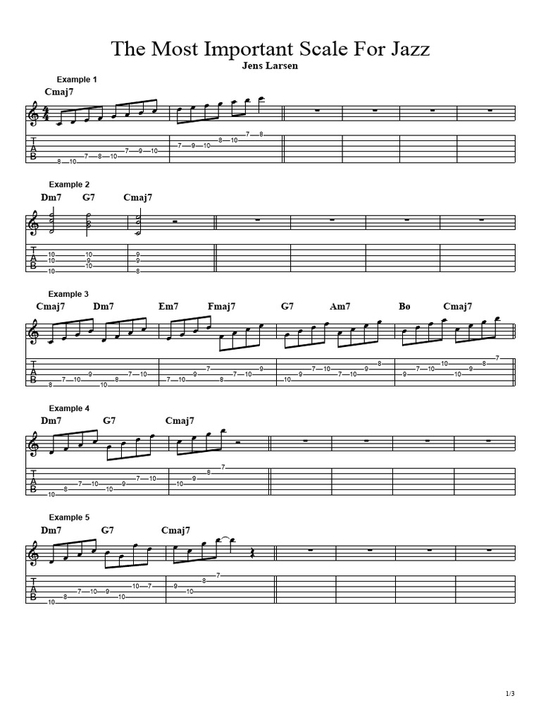 The Most Important Scale For Jazz | PDF