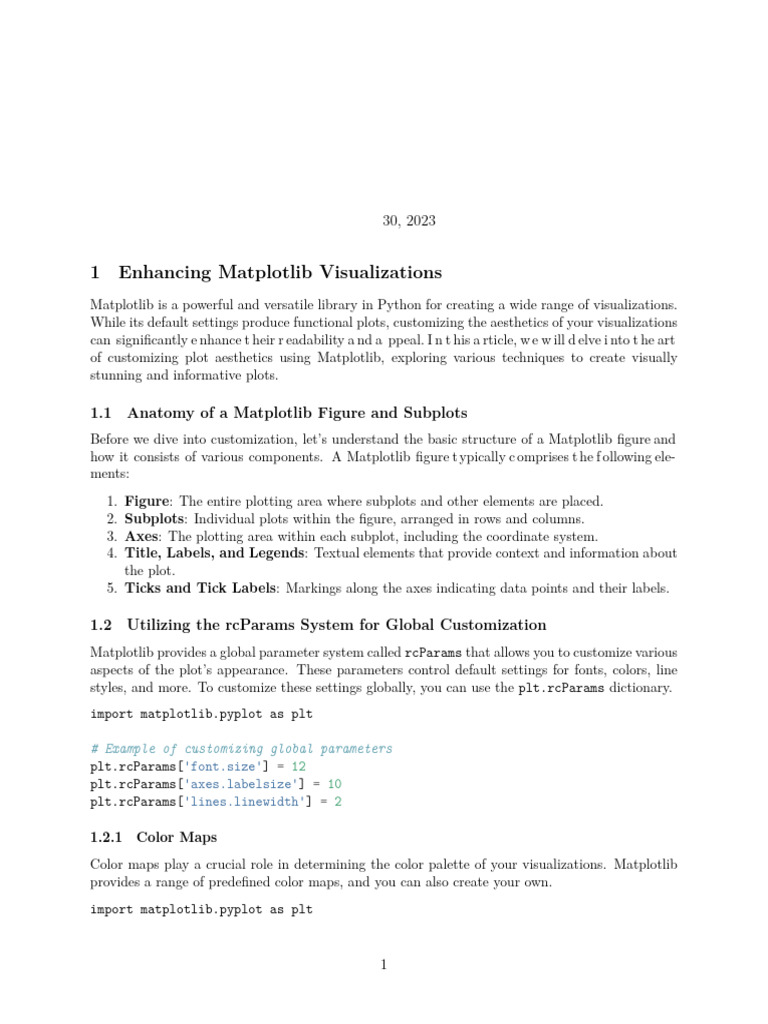 Unveiling Data Insights With Matplotlib Pdf
