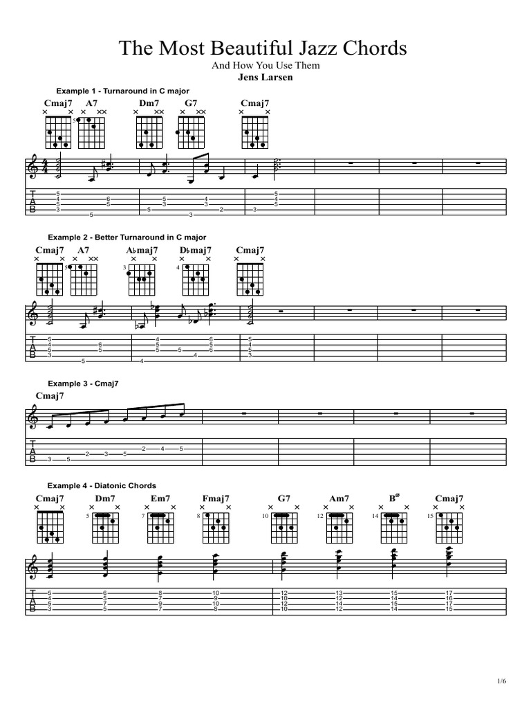 The Most Beautiful Jazz Chords and How You Use Them | PDF | Musical ...