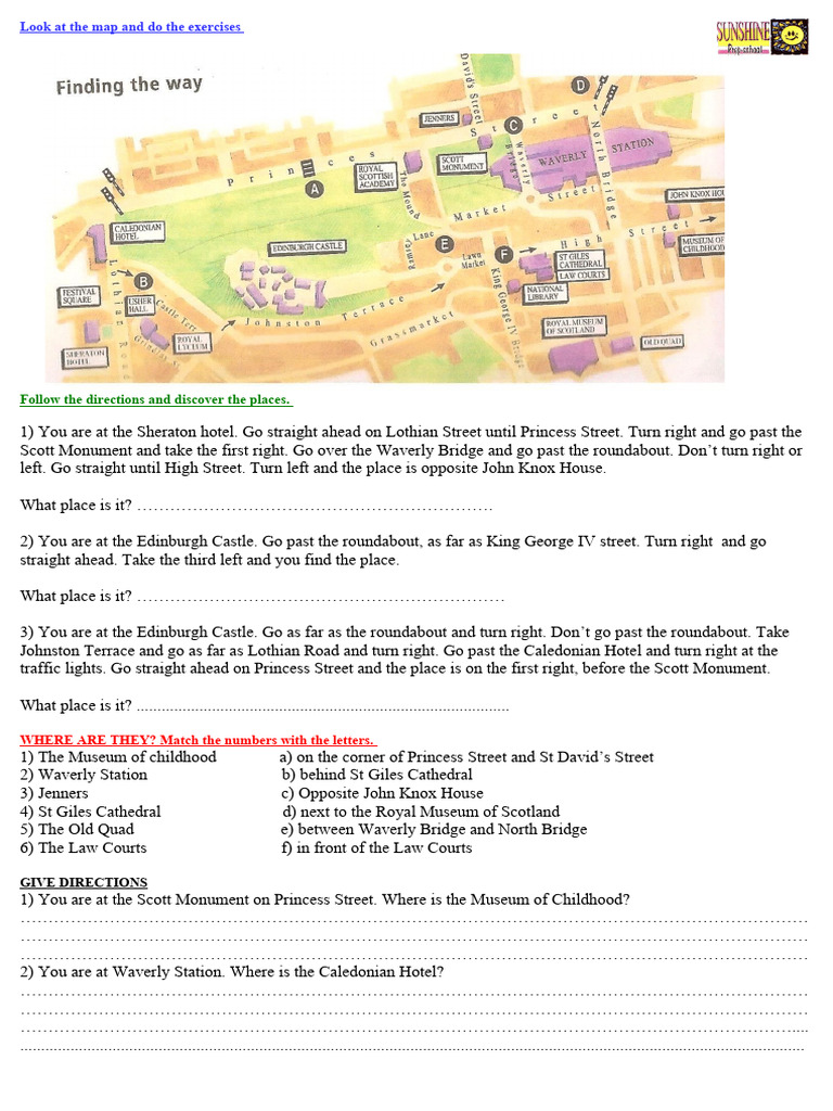 Edinburgh Directions Activity Guide | PDF | Social Science | Art