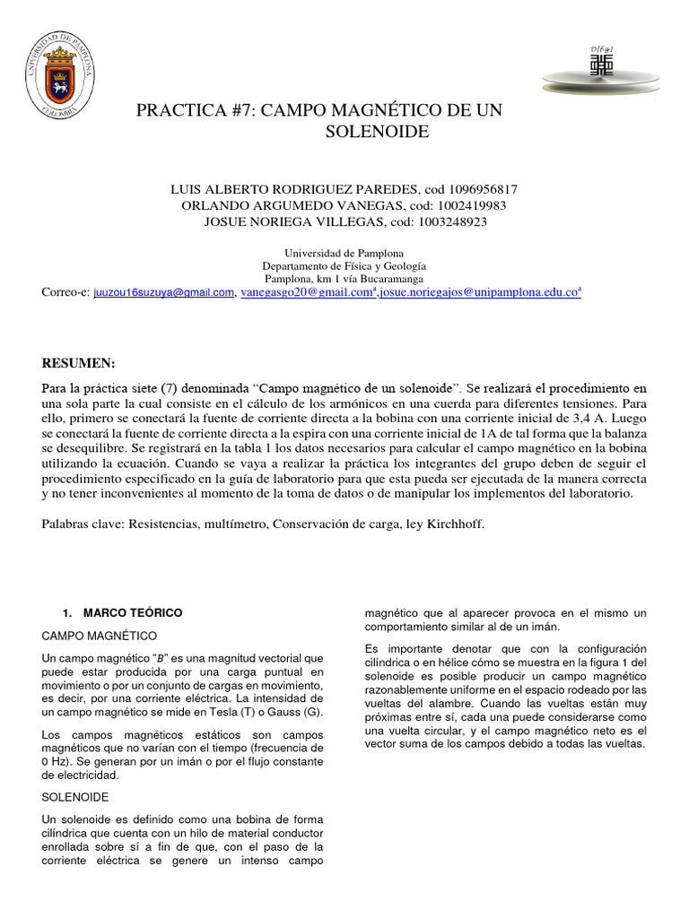 Practica7 PDF Campo Magnetico | PDF | Imán | Magnetismo