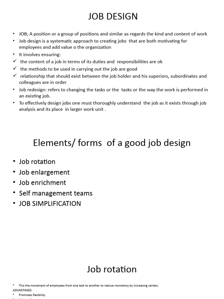 Effective Job Design Strategies | PDF | Employment | Motivation