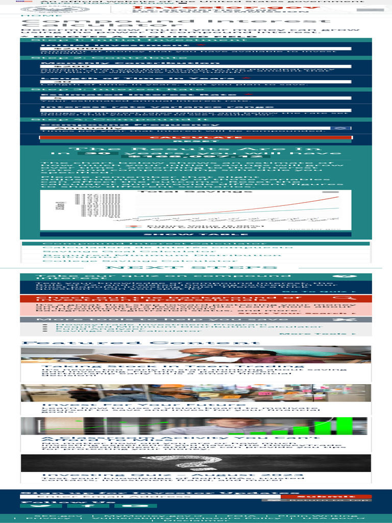 Compound Interest Calculator Investor - Gov | PDF | Interest | Interest ...