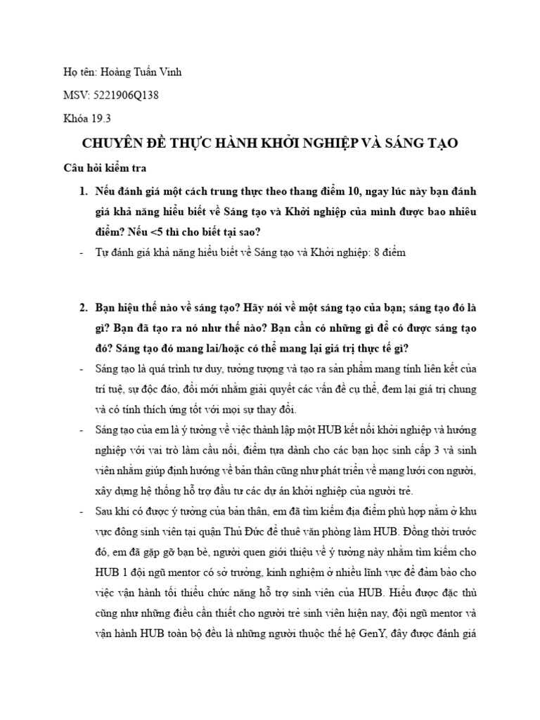 HOÀNG TUẤN VINH Q138 MBA 19.3 | PDF