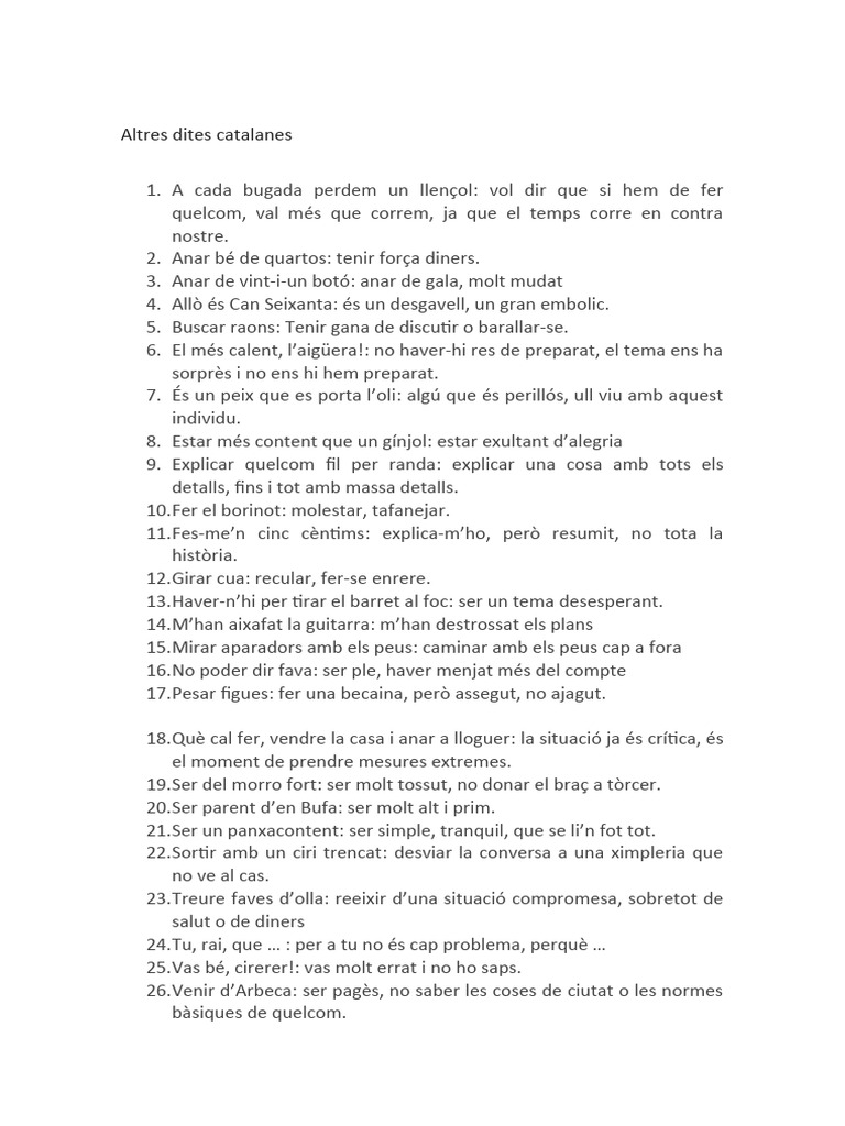 Dites Catalanes | PDF