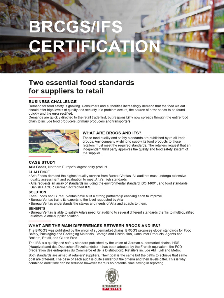 BRCGS - IFS - Service Sheet | PDF | Audit | Food Safety