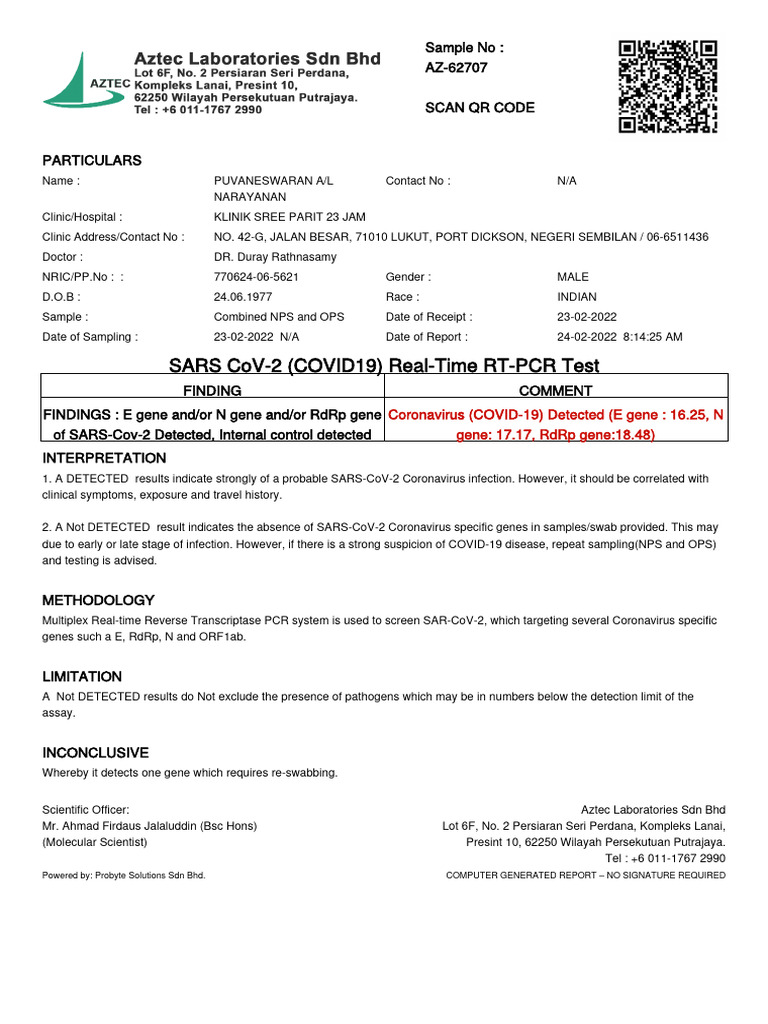 Puvaneswaran A - L Narayanan | PDF | Reverse Transcription Polymerase ...