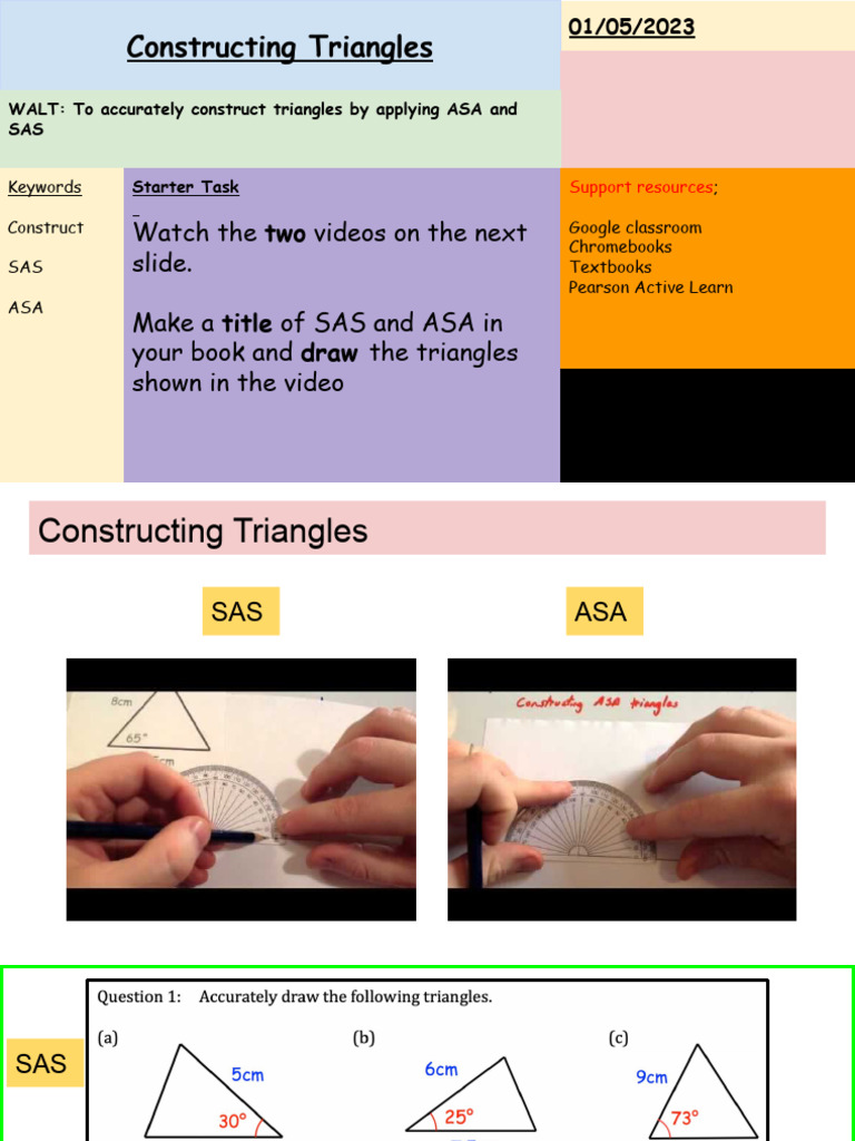Lesson 3 - Constructing Triangles | PDF