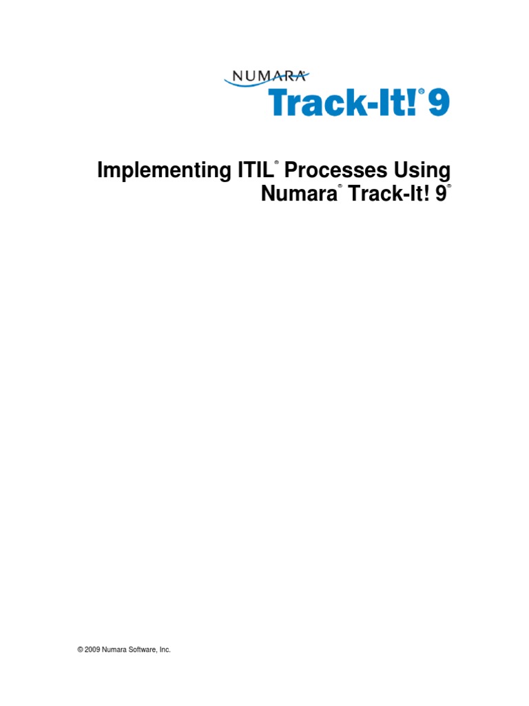 Implementing Itil Using Track It Pdf Itil Help Desk