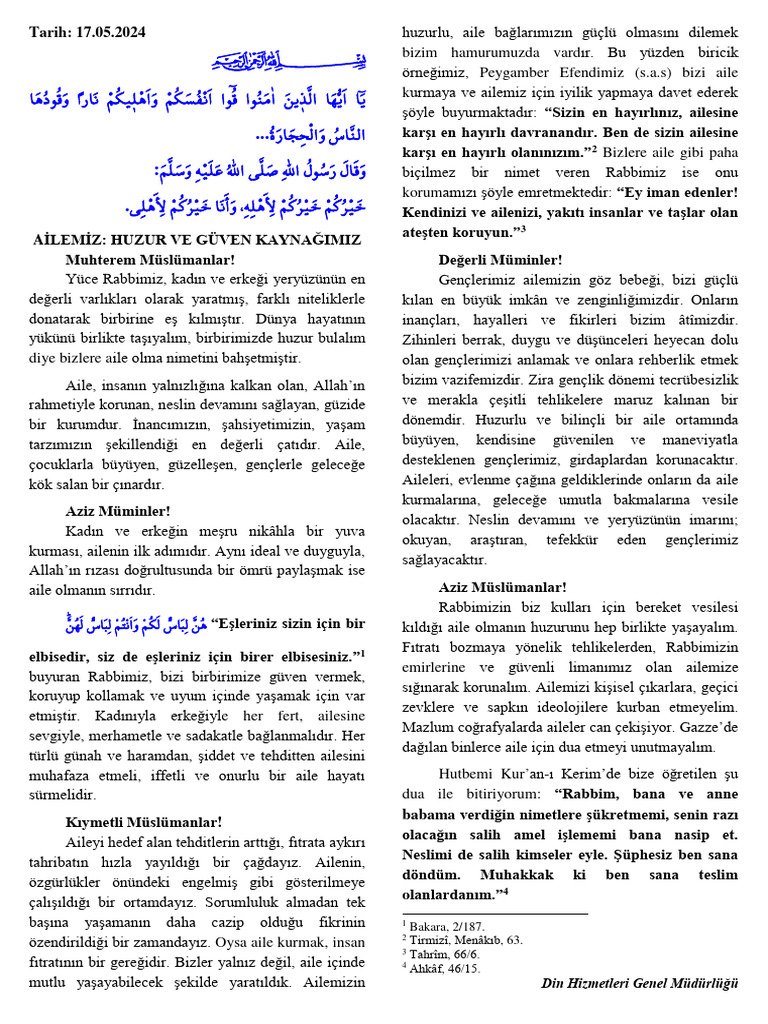 Aile Miz | PDF