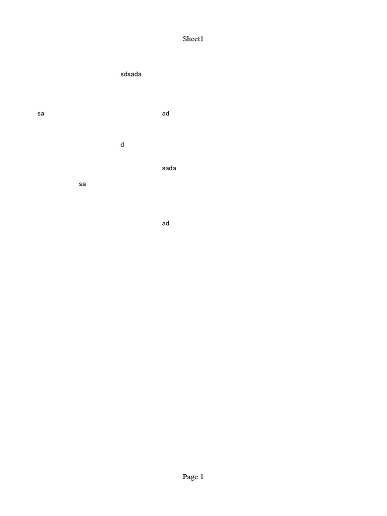 Sheet1: Sdsada | PDF