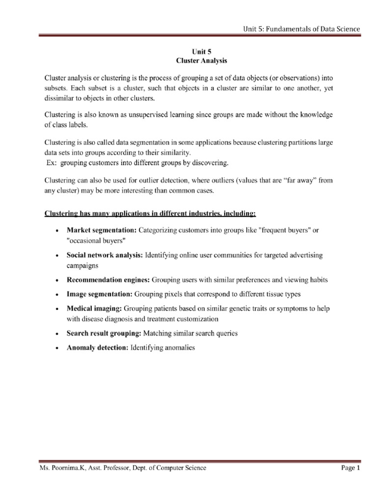 Data Science Unit 5 | PDF Data Science Unit 5 | PDF