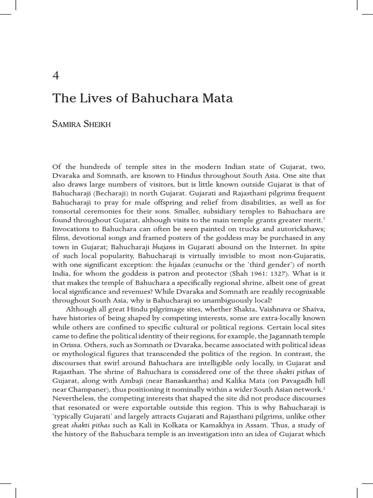 The Significance of Bahuchara Mata | PDF | Social Science | History