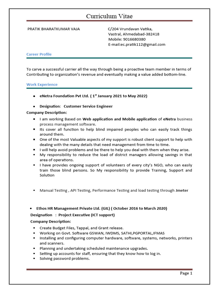 Resume Pratik | PDF | Software | Databases