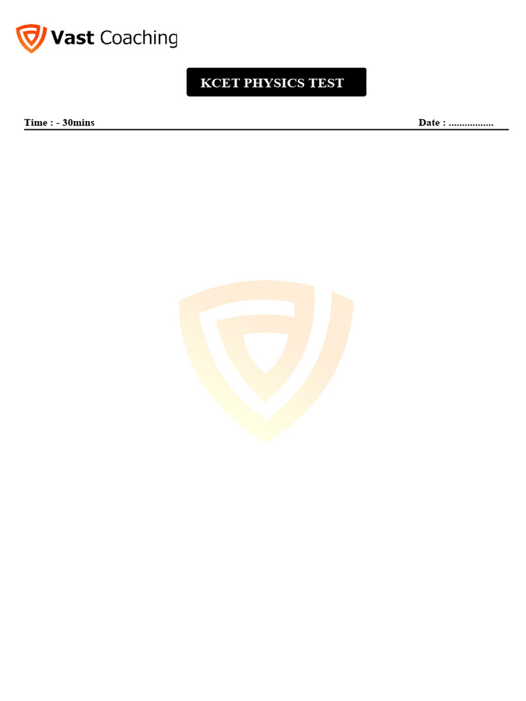 KCET Physics Magnetism | PDF | Magnetism | Magnet