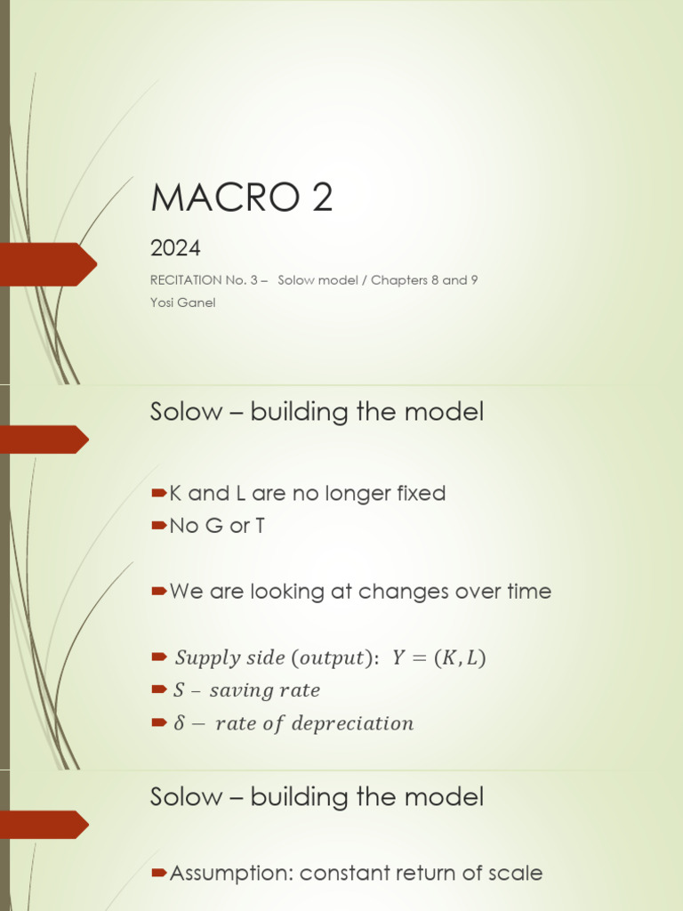 Solow Model Analysis and Applications | PDF | Economic Growth ...