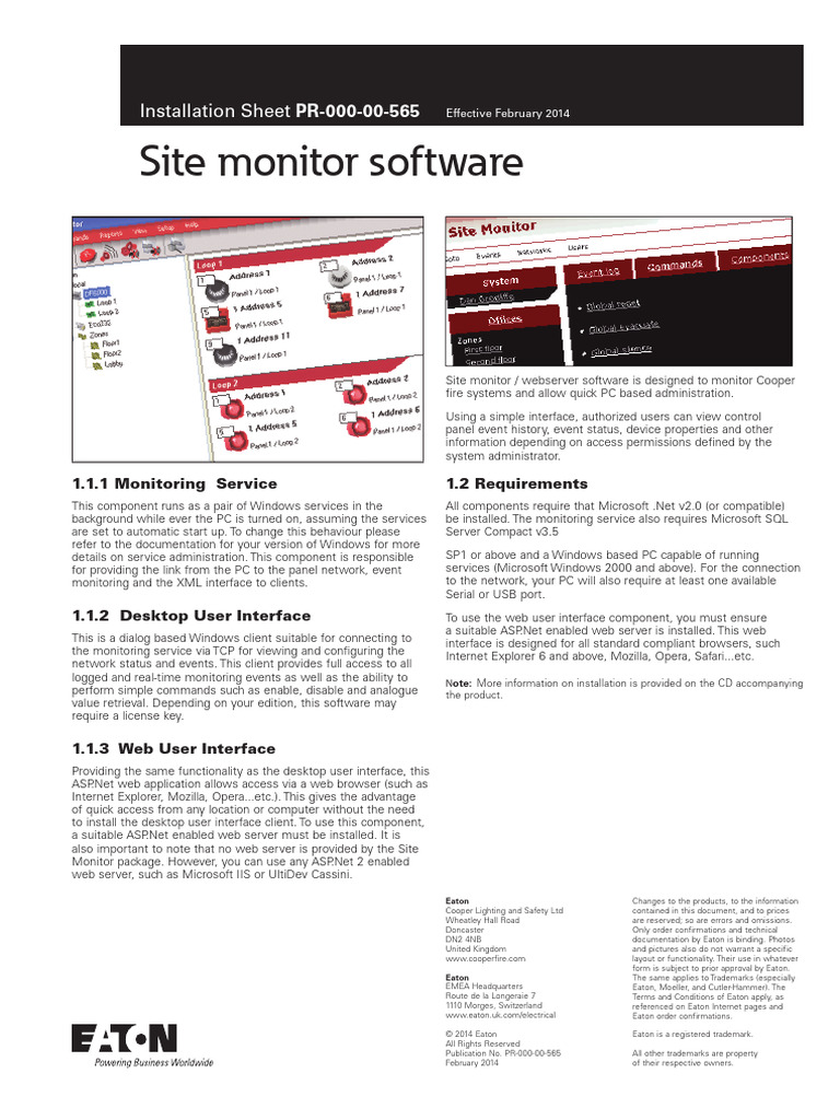Eaton Site Monitor Software Guide | PDF | World Wide Web | Internet & Web